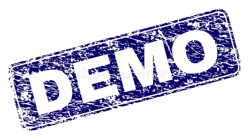 Grunge DEMO Framed Rounded Rectangle Stamp Stock Vector - Illustration ...