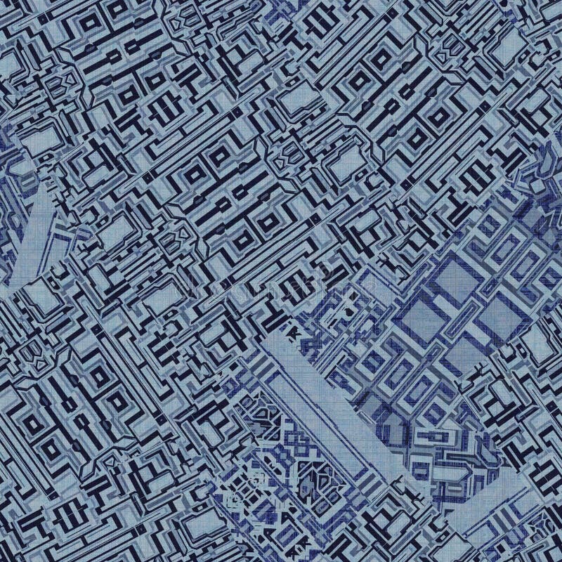 Grunge Denim Random Geometric Acid Wash Seamless Texture Material ...