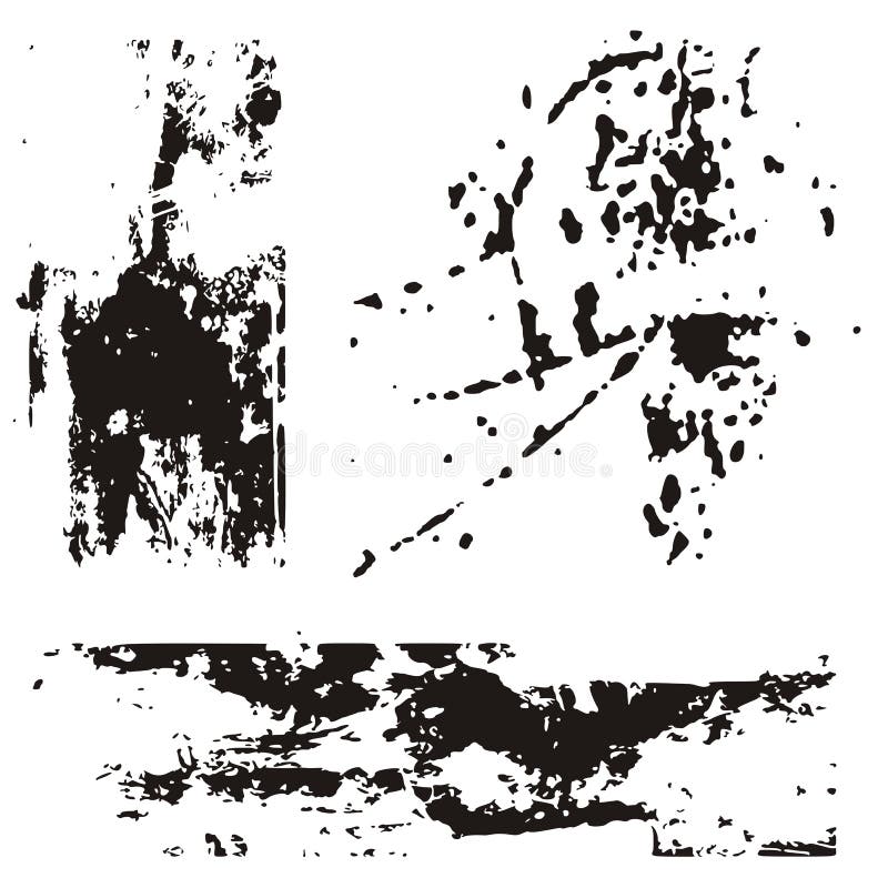 Set of Grunge Textured Design Elements Stock Vector - Illustration of ...