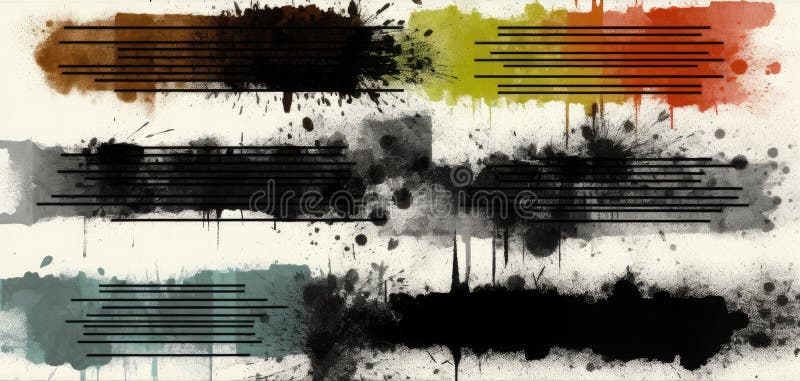 Grunge Design Elements, Watercolor Template. Generative AI Stock ...