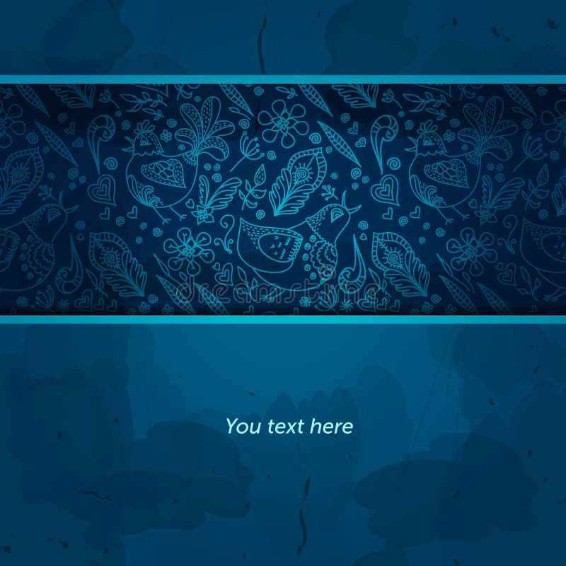 Grunge Design Template. Blue Background Stock Vector - Illustration of ...