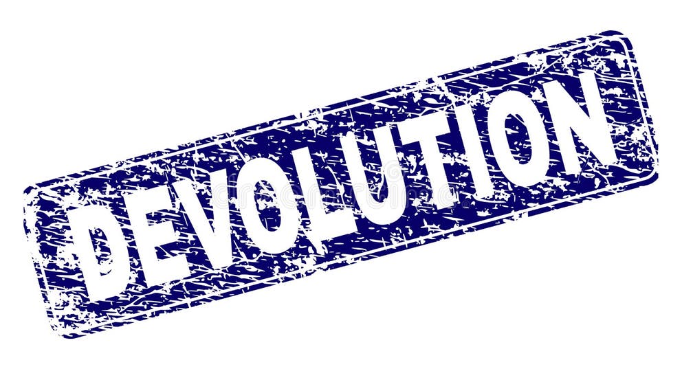 Grunge DEVOLUTION Framed Rounded Rectangle Stamp Stock Vector ...