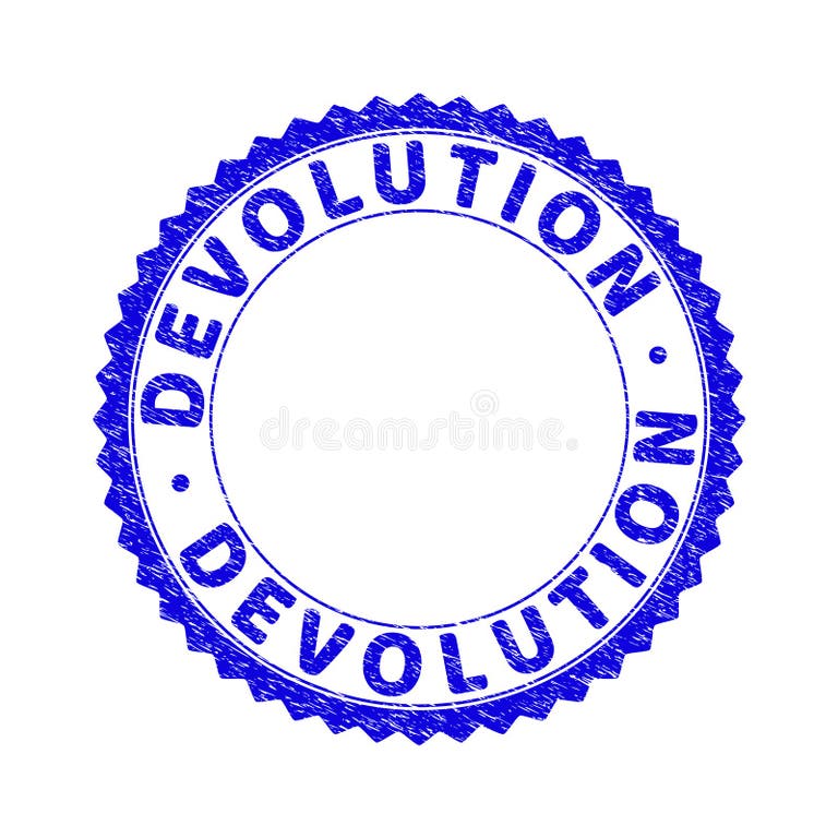 Grunge DEVOLUTION Scratched Round Rosette Stamp Seal Stock Vector ...