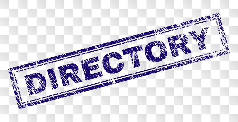 Grunge DIRECTORY Rectangle Stamp Stock Vector - Illustration of blue ...