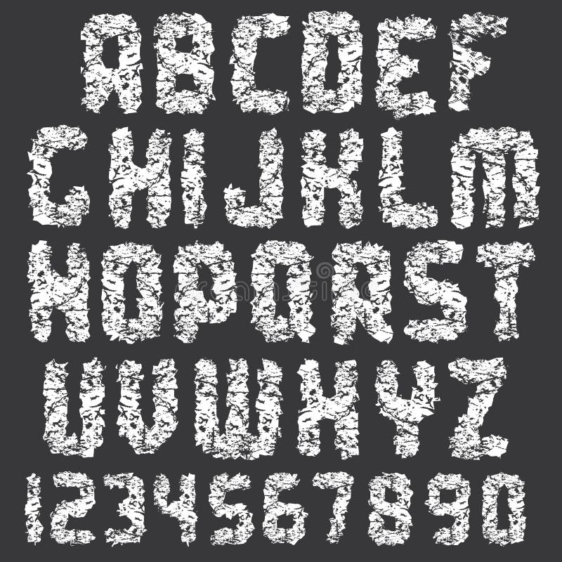 Grunge Dirty Font. stock vector. Illustration of sign - 85044061