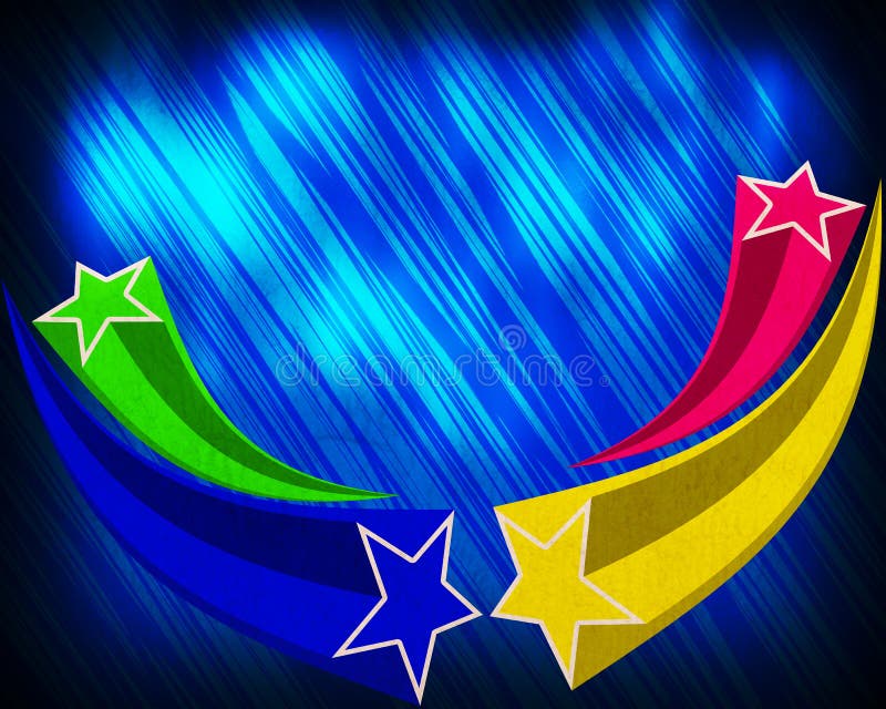Disco Star Over Glowing Stripes Stock Illustration - Illustration of ...