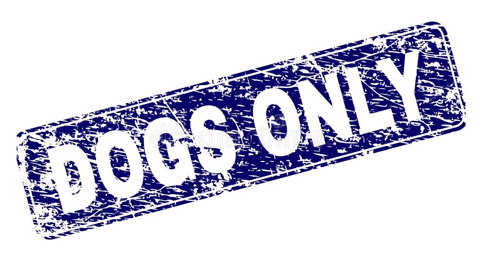 Grunge DOGS only Framed Rounded Rectangle Stamp Stock Vector ...