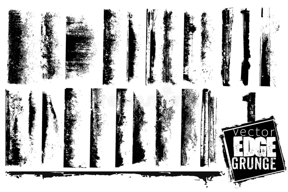 Grunge Edges Collection stock vector. Illustration of brushed - 23288988
