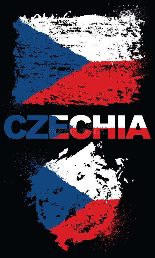 Grunge Elements with Flag of Czechia. Stock Vector - Illustration of ...