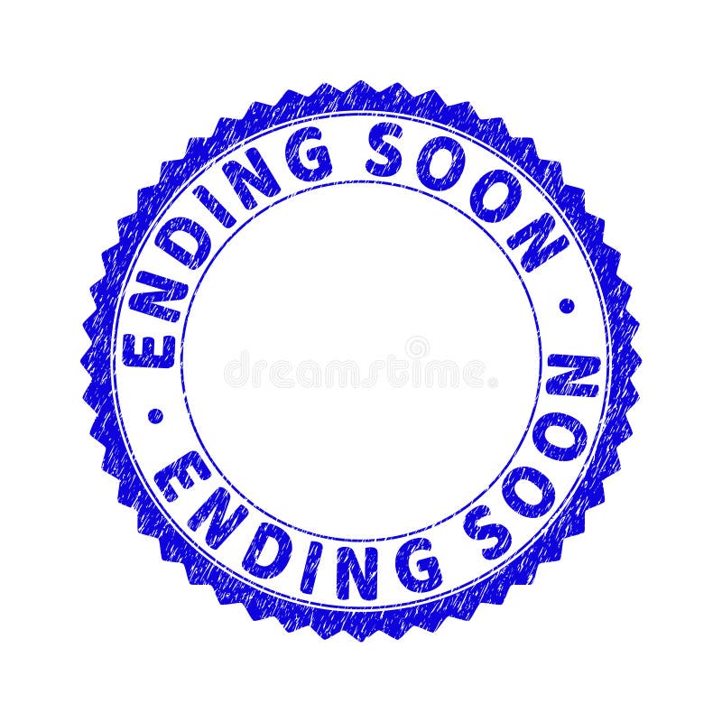 Grunge ENDING SOON Scratched Round Rosette Stamp Stock Vector ...