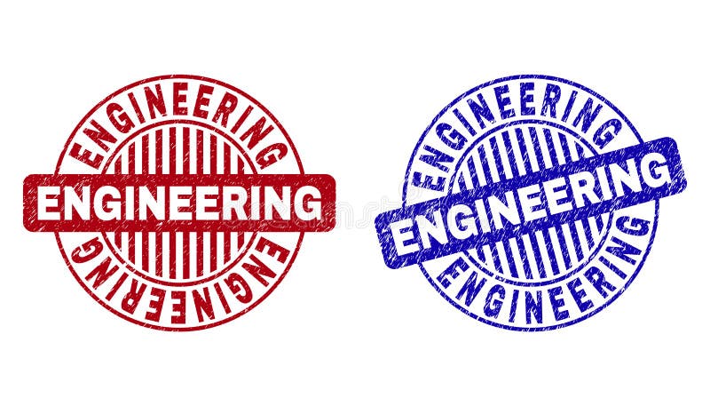 Grunge ENGINEERING Scratched Round Stamp Seals Stock Vector ...