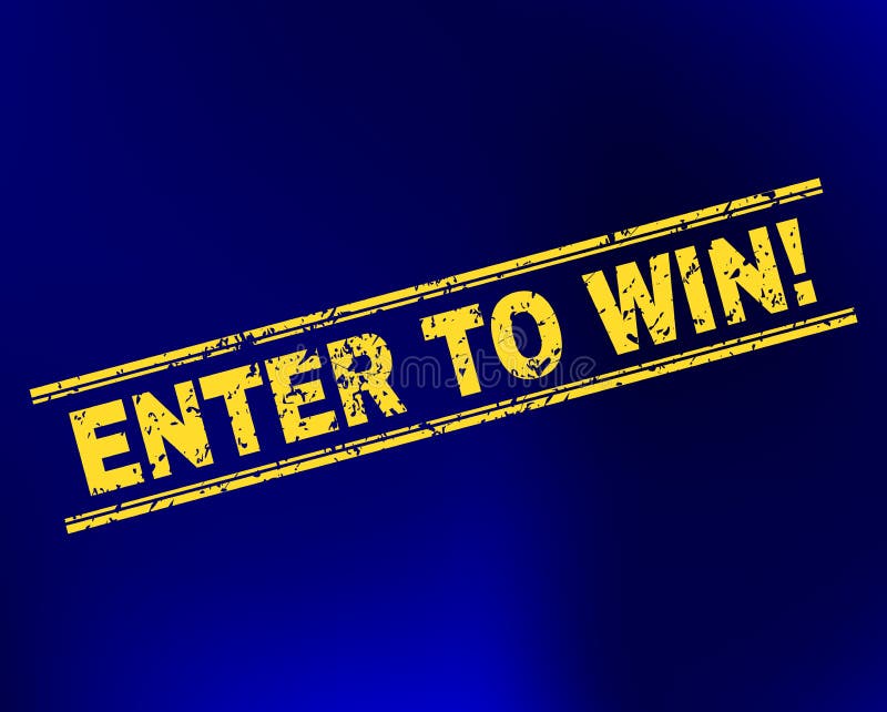 ENTER TO WIN! Scratched Stamp Seal on Gradient Background Stock Vector ...