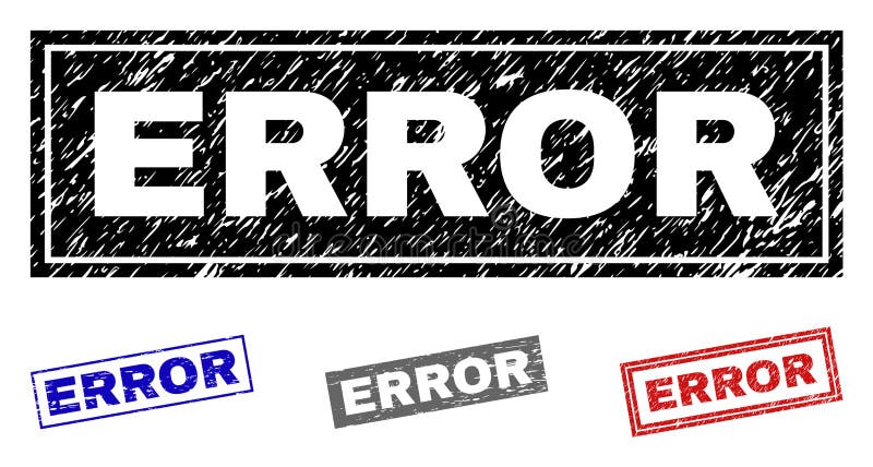 Grunge ERROR Rectangle Stamp Stock Vector - Illustration of design ...