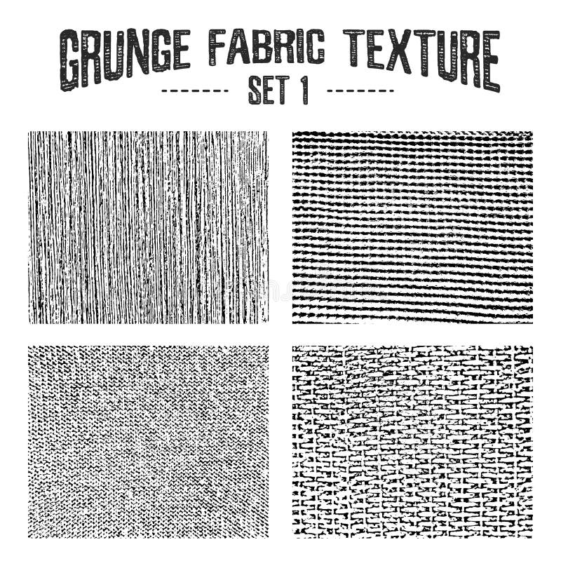 Grunge Fabric Textures Set 1. Stock Vector - Illustration of abstract ...