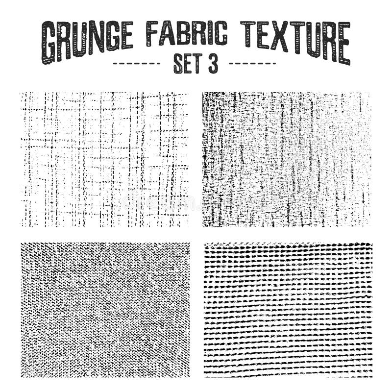Grunge Fabric Textures Set 3. Stock Vector - Illustration of fabric ...