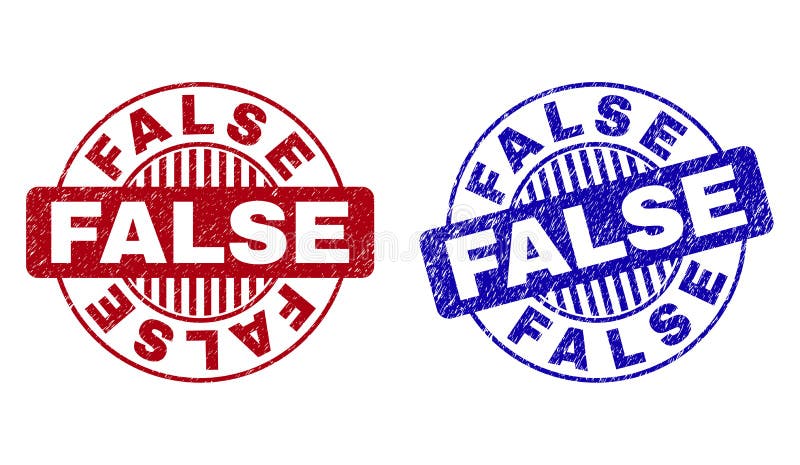 Grunge FALSE Textured Round Stamp Seals Stock Vector - Illustration of ...