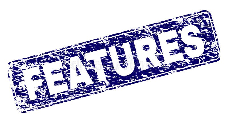 Grunge FEATURES Framed Rounded Rectangle Stamp Stock Vector ...