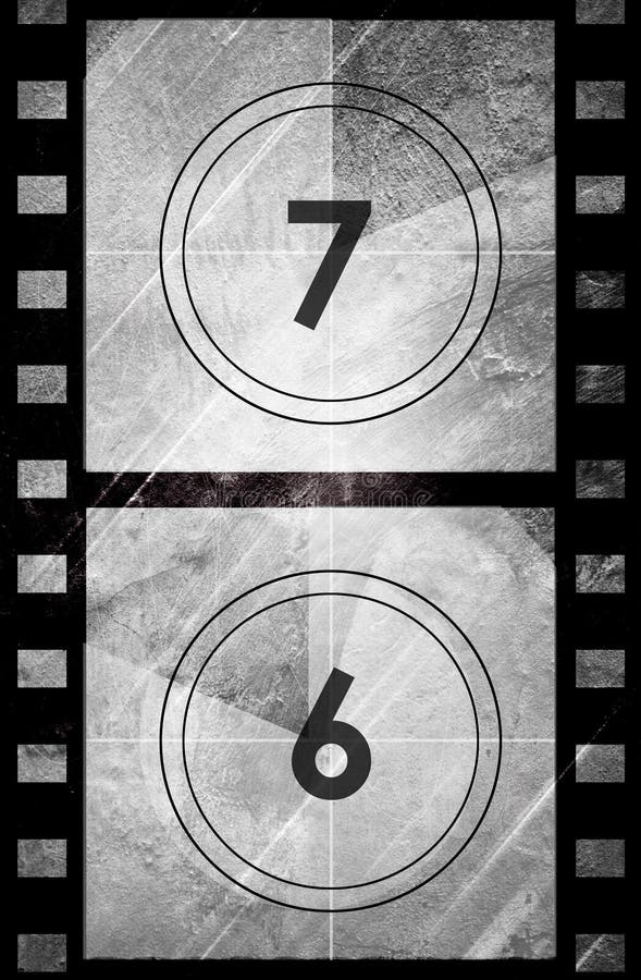 Grunge Film Countdown in Dark Color Stock Illustration - Illustration ...