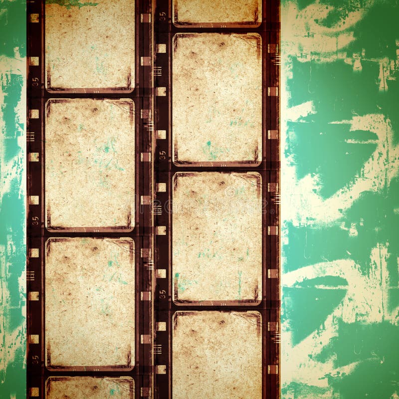 Grunge Film Frame stock image. Image of antique, strip - 5257493