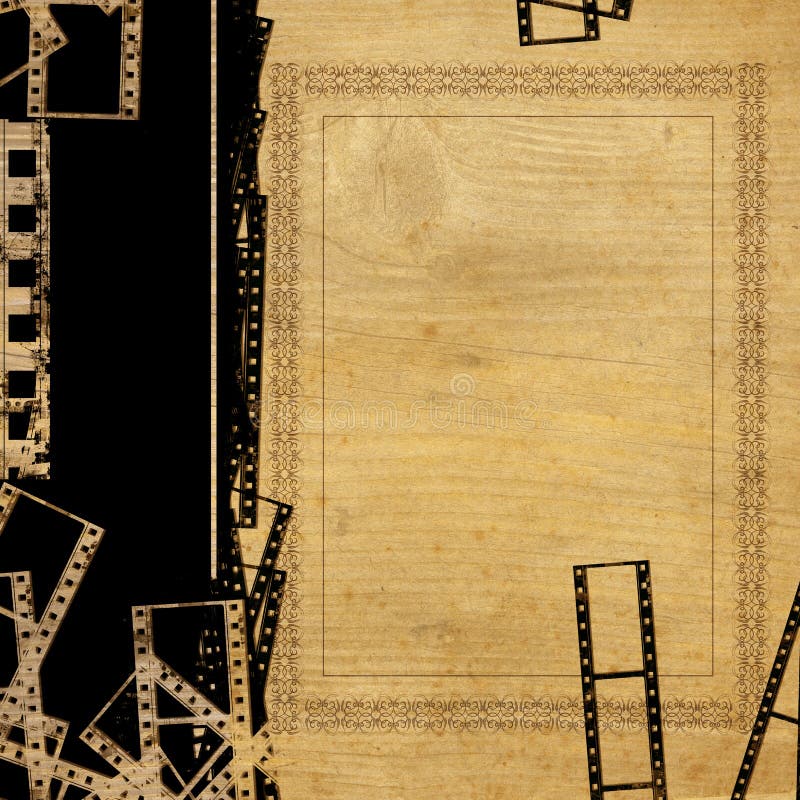 Grunge Film Frame with Space for Text or Image Stock Illustration ...