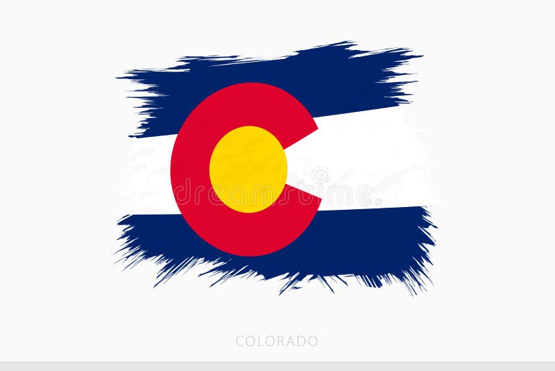 Grunge Flag of Colorado, Vector Abstract Grunge Brushed Flag of ...