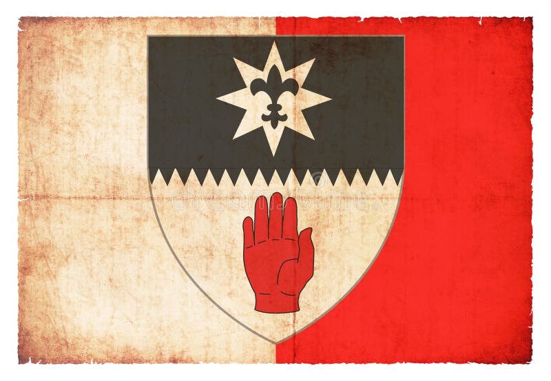 Flag Of County Tyrone Is A County In Ireland Stock Illustration ...