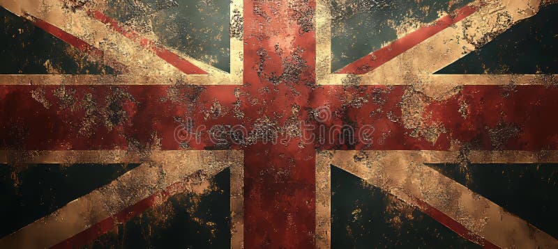 Grunge Flag of the United Kingdom Background Texture, Illustration with ...