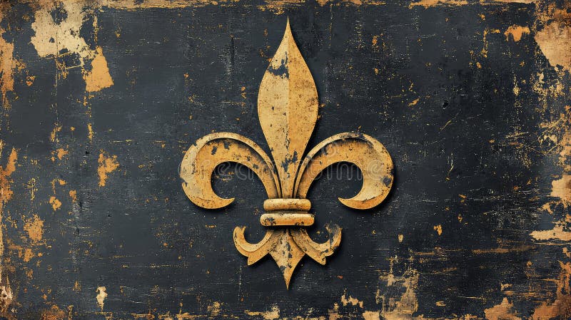 Grunge Fleur De Lis Graphics - Classic Antique Arm Badge Design in ...