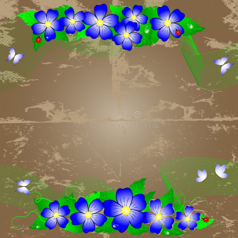 Grunge floral background. stock vector. Illustration of creativity ...