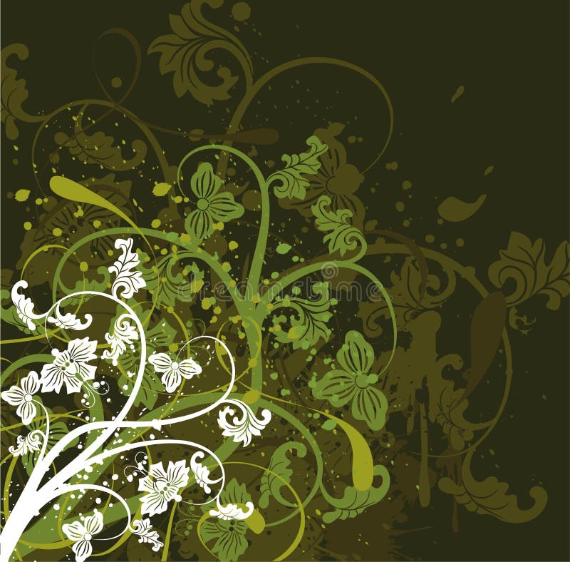 Floral Technical Background Stock Vector - Illustration of circuit ...