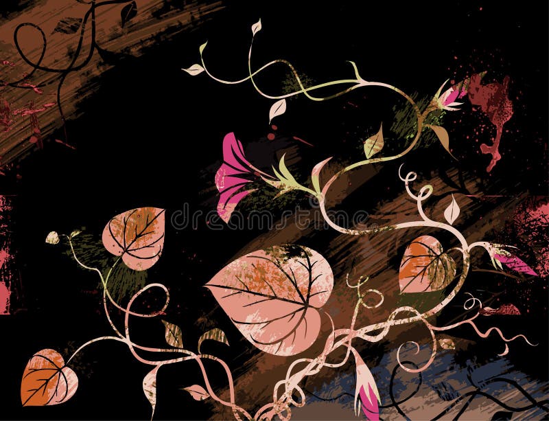 Grunge Floral Background Picture. Image: 2345147