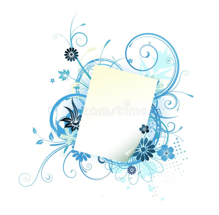 Grunge Floral Background stock vector. Illustration of blossom - 9409949