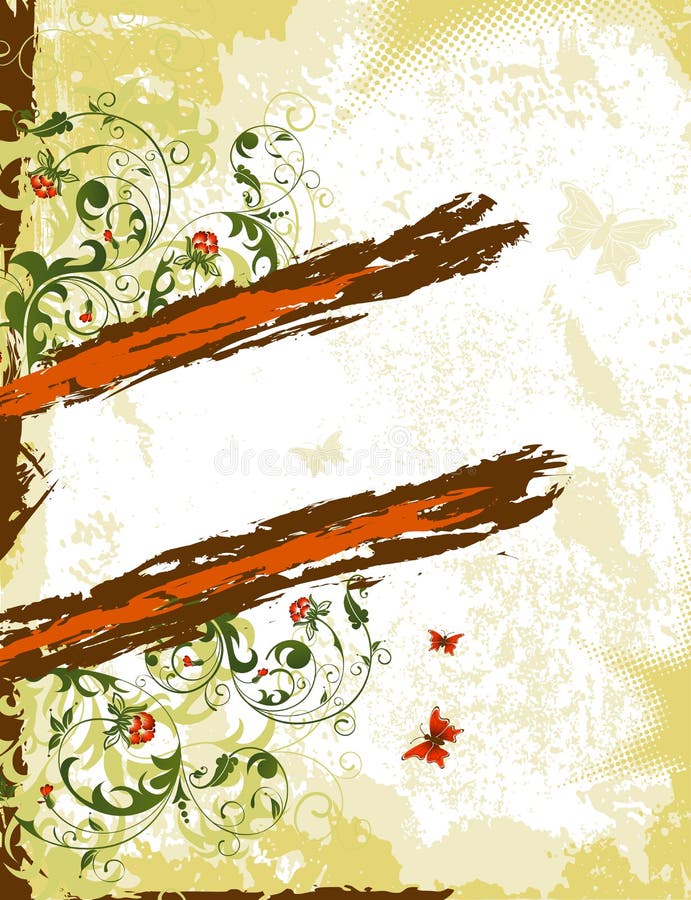 Grunge flower background stock vector. Illustration of paint - 2838847