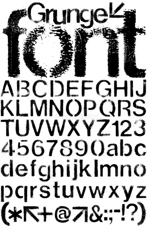 Grunge Font stock vector. Illustration of font, alphabet - 9266403