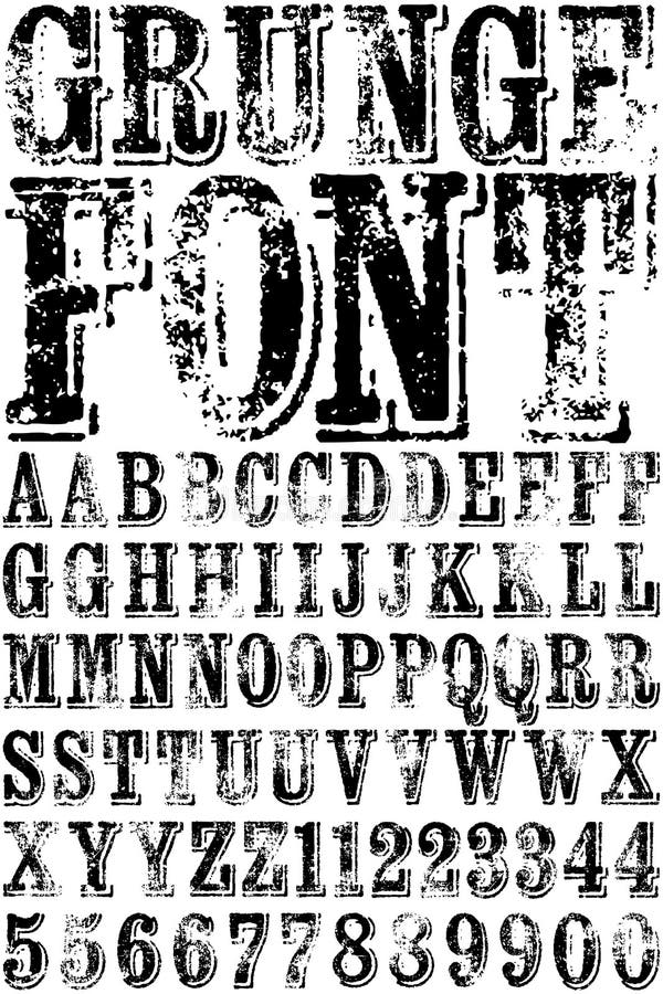 Grunge Font stock vector. Illustration of font, alphabet - 9839059