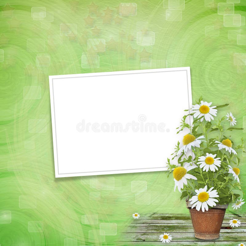 Grunge Frame with Beautiful Bunch Stock Illustration - Illustration of ...