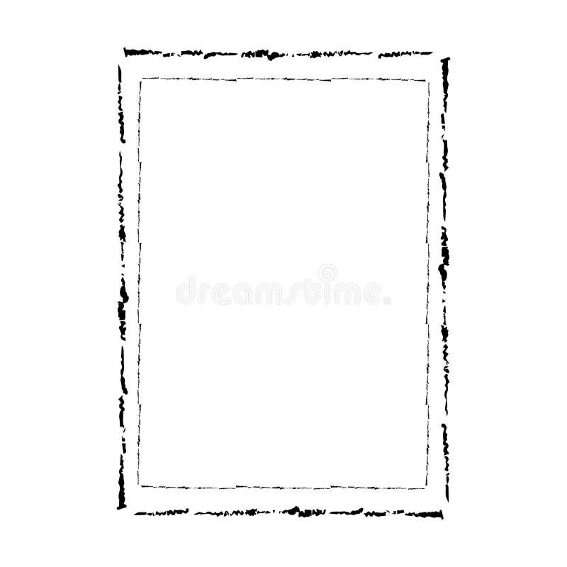Frame Rectangle Outline Border Grunge Shape Icon, Vertical, Rectangle ...