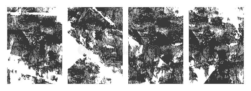 Grunge Frame Border Textures. Brush Border Overlay Frames. Vector ...