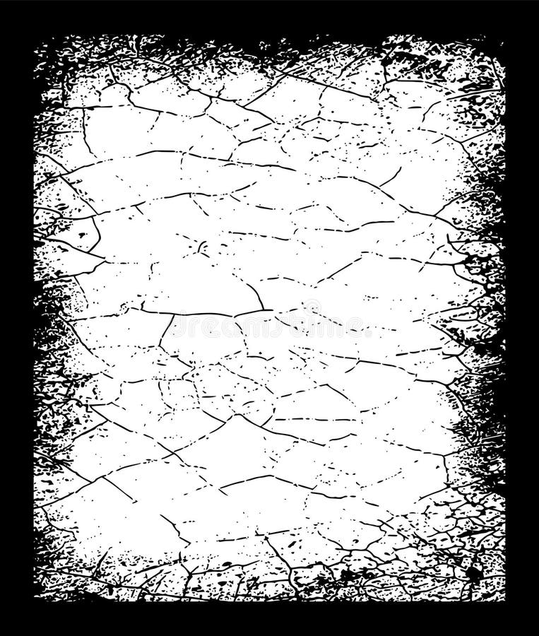 Grunge Frame Design, Four Rectangular Frames with Distressed and Jagged ...