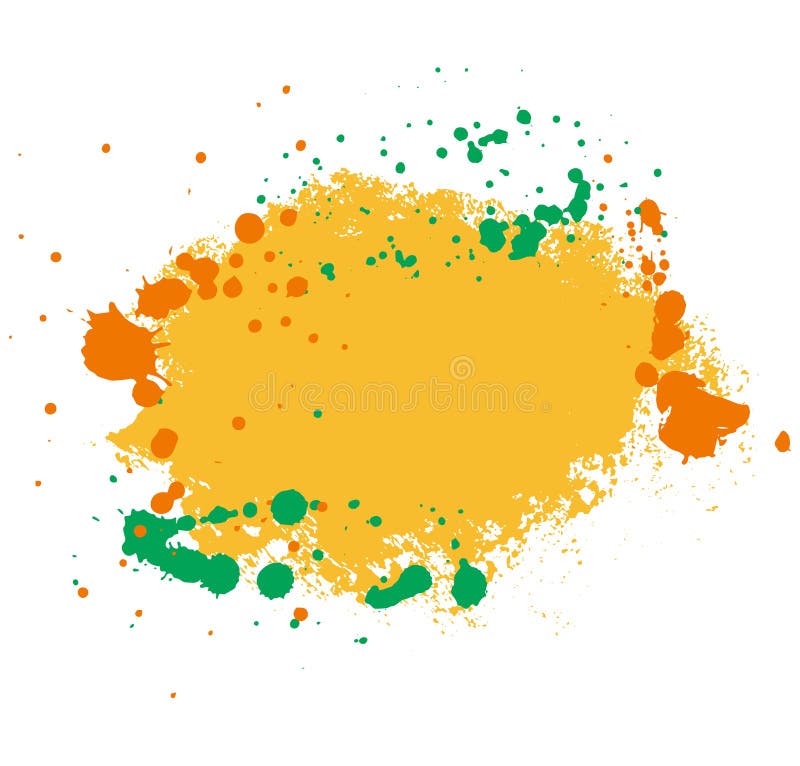 Grunge Frame with Ink Splash Paint with Copy Space. Vector Illustration ...