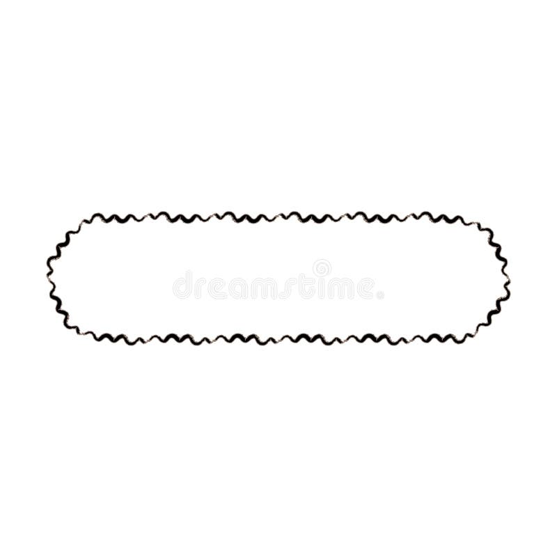 Grunge Frame Rectangle Wave Outline Elongated Texture Element Border ...