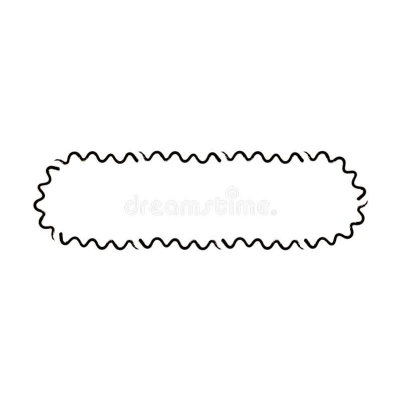 Grunge Frame Rectangle Wave Outline Elongated Texture Element Border ...