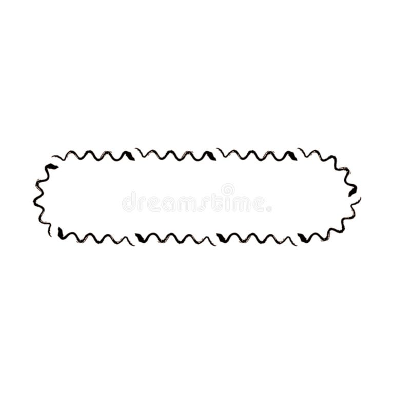 Grunge Frame Rectangle Wave Outline Elongated Texture Element Border ...