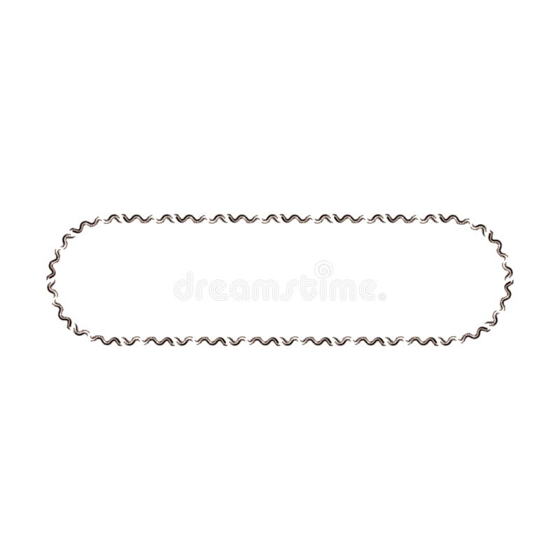 Grunge Frame Rectangle Wave Outline Elongated Texture Element Border ...