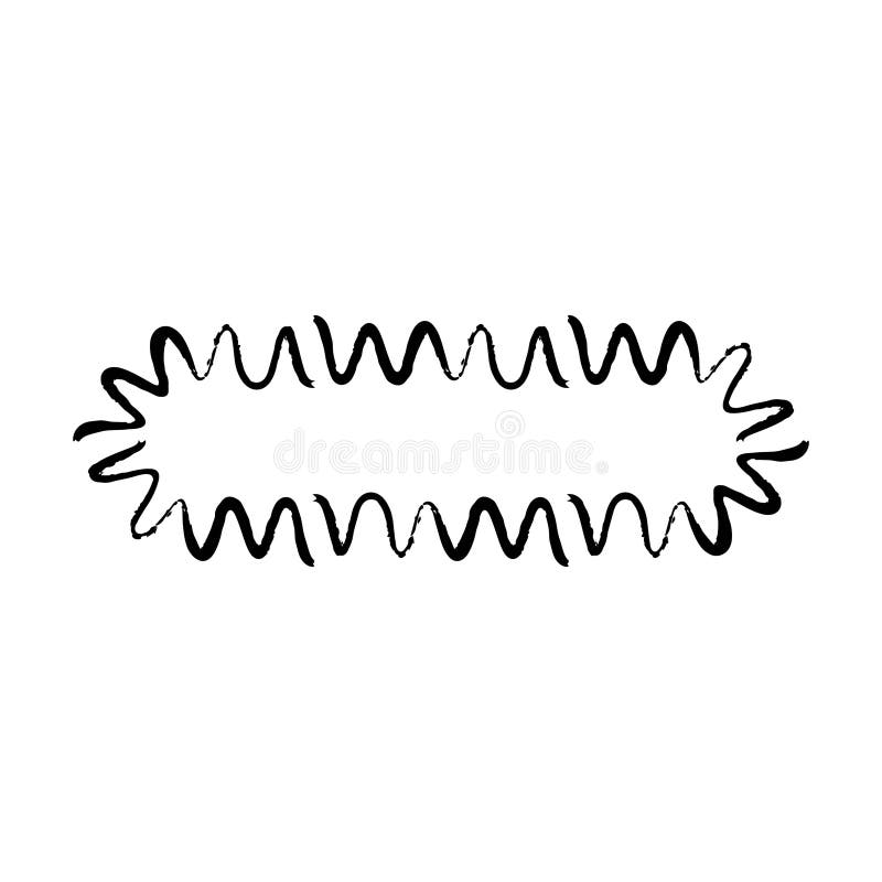 Grunge Frame Rectangle Wave Outline Elongated Texture Element Border ...