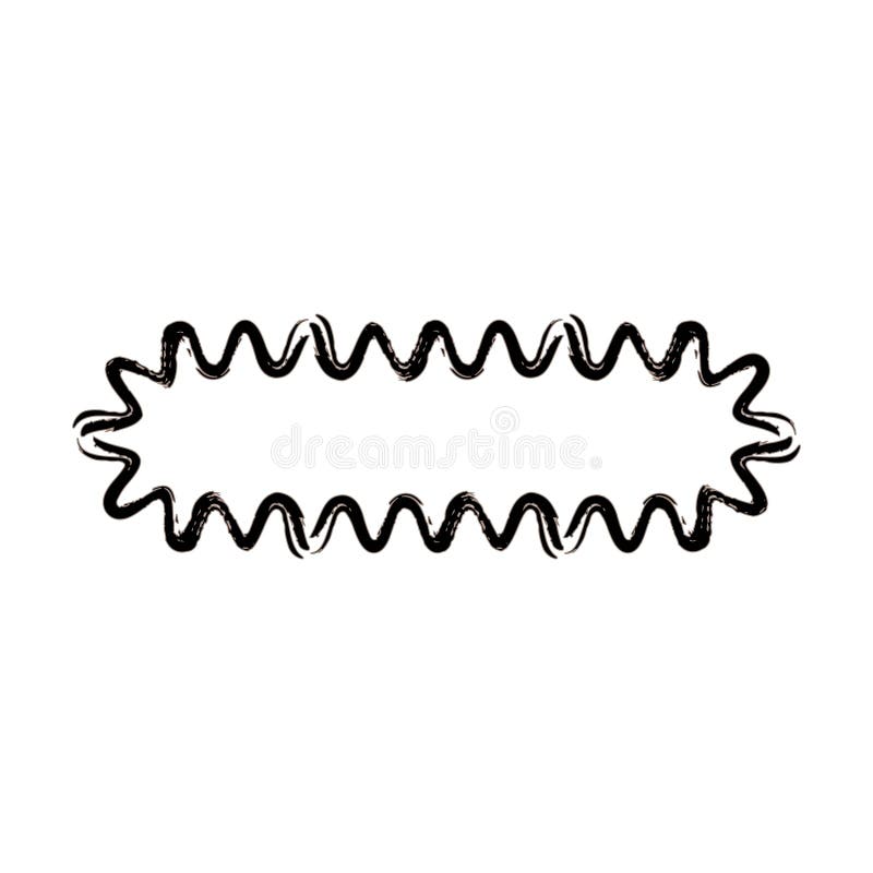 Grunge Frame Rectangle Wave Outline Elongated Texture Element Border ...