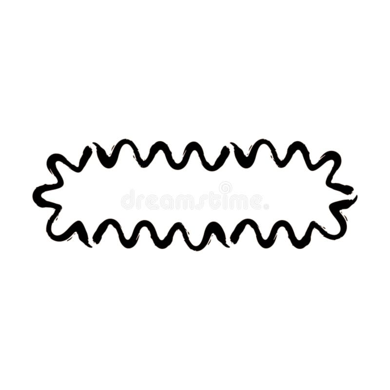 Grunge Frame Rectangle Wave Outline Elongated Texture Element Border ...