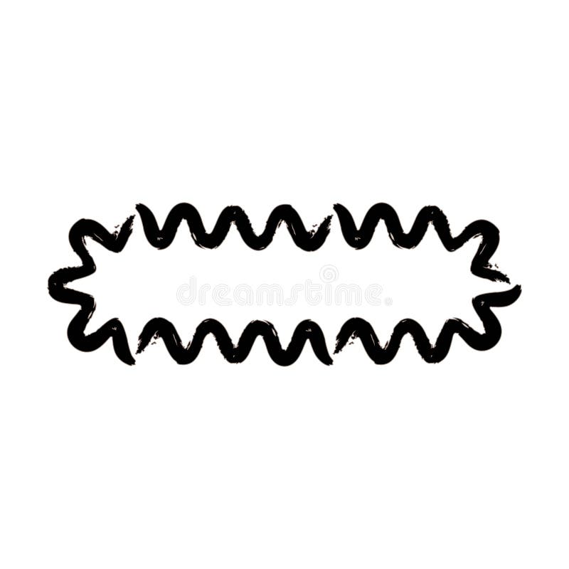 Grunge Frame Rectangle Wave Outline Elongated Texture Element Border ...