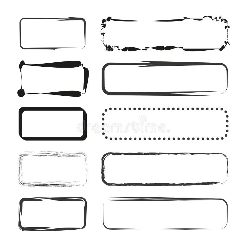 Black White Rectangular Frame Stock Illustrations – 12,949 Black White ...