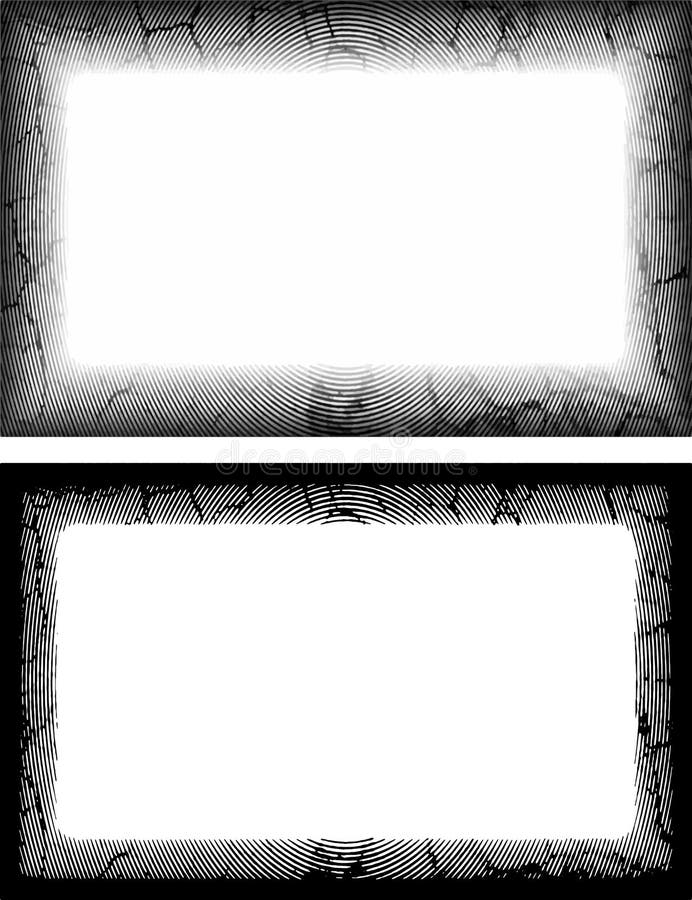 Grunge Frame Set , Three White Vertical Banners with Black Borders ...